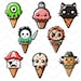 Halloween Ice Cream Clipart: Spooky Kawaii PNG Bundle (digital Download ...