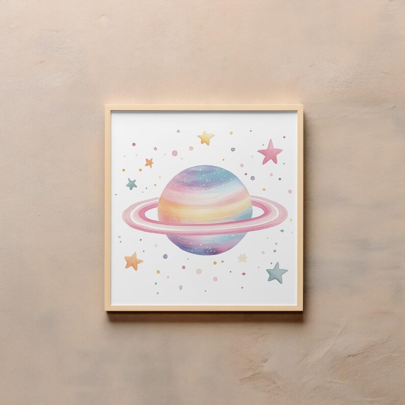 Watercolor Space Clipart Bundle: Astronauts, Planets, Rockets (digital ...