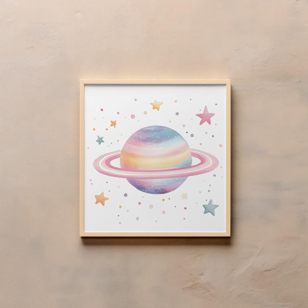 Watercolor Space Clipart Bundle, Cute Astronauts Planets Stars Aliens ...