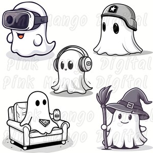 15 Cute Halloween Ghost PNG Clipart | Halloween Ghost Clipart | Cute ...