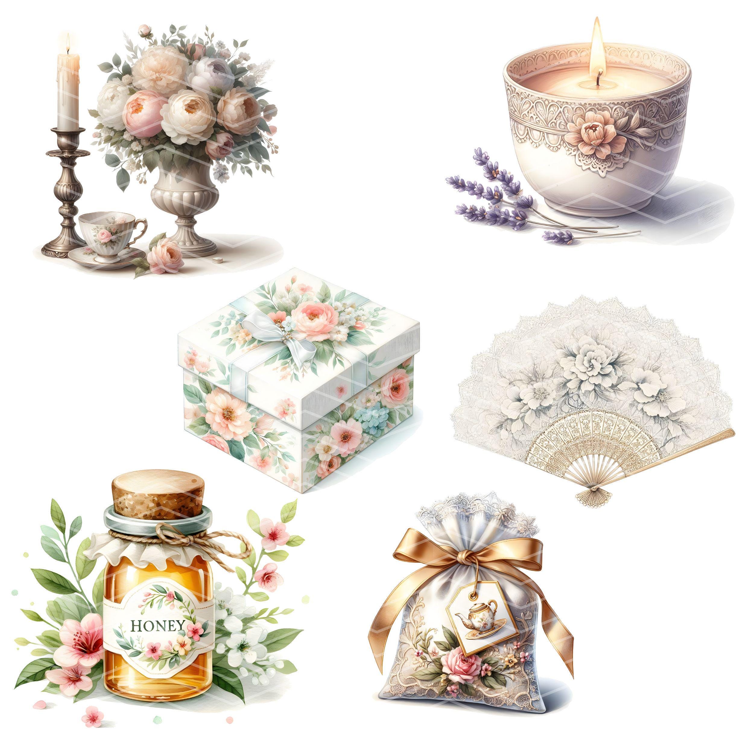 Vintage Tea Party Clipart Bundle | Victorian High Tea PNG | Elegant ...