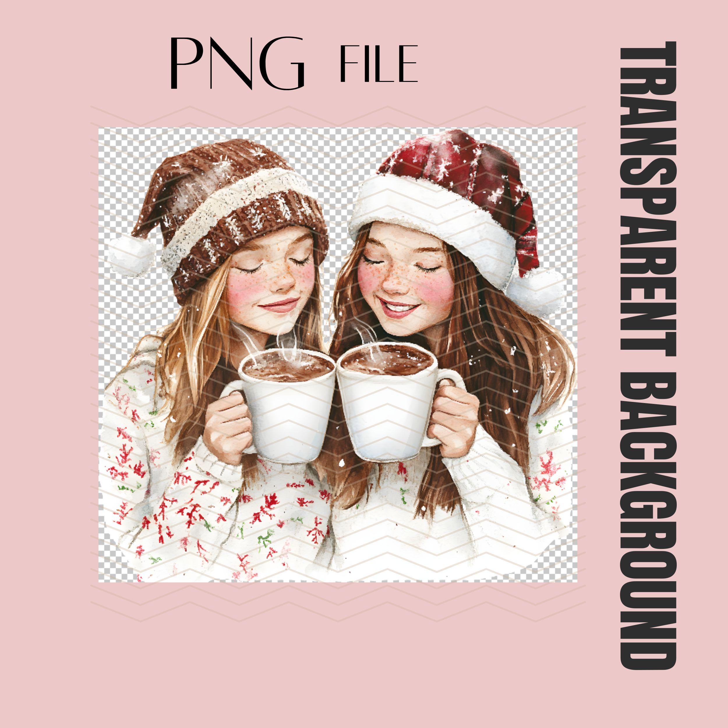 Best Friend Christmas Clipart Bundle Cozy Winter Friends Holiday Girls ...