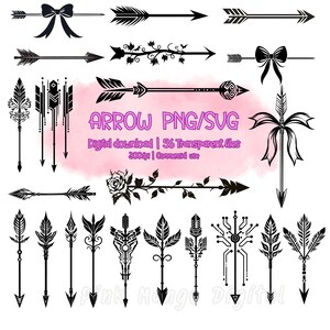 Arrow Clipart Bundle: 56 PNG & SVG Files (digital Download) - Etsy