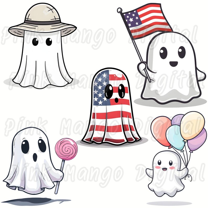15 Cute Halloween Ghost PNG Clipart Halloween Ghost Clipart Cute ...