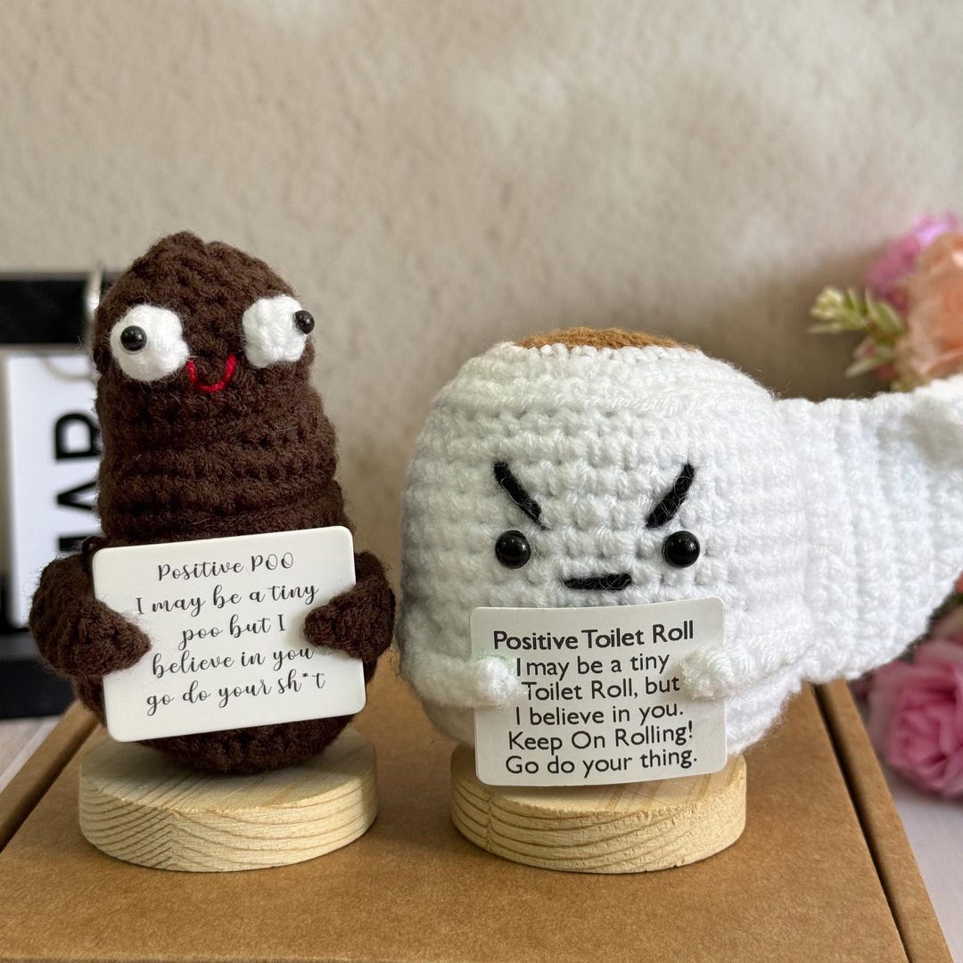 Funny Crochet Poo With Toilet Roll,positive Toilet Roll,positive Poo ...