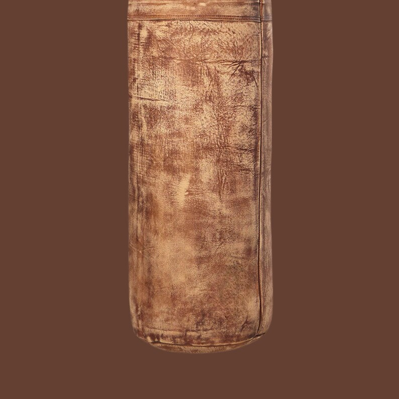 Distressed Vintage Leather Punching Bag | Antique Look Cowhide Boxing ...