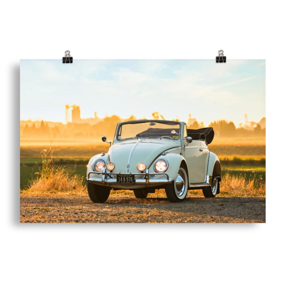 Convertible VW Poster - Etsy