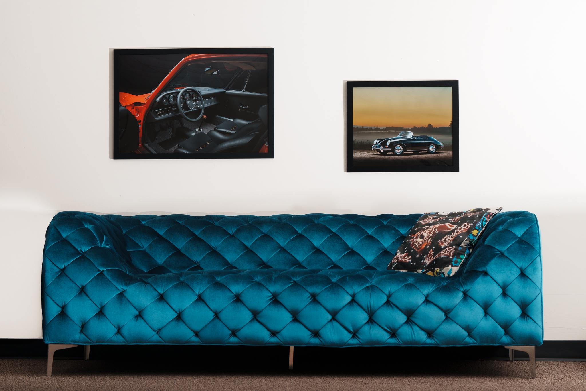 Blue Porsche Poster - Etsy