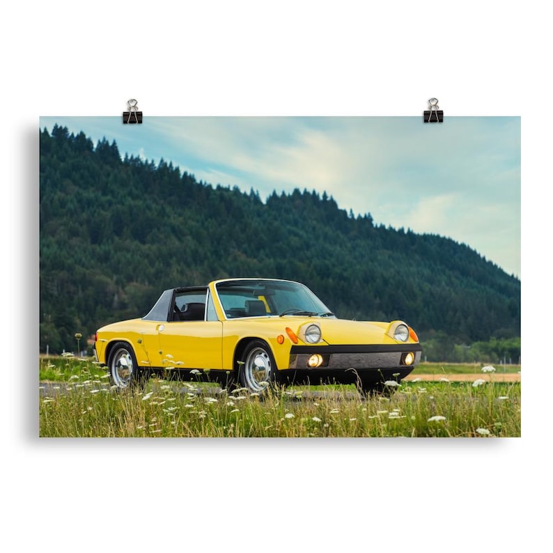 Yellow Porsche 914 Poster - Etsy