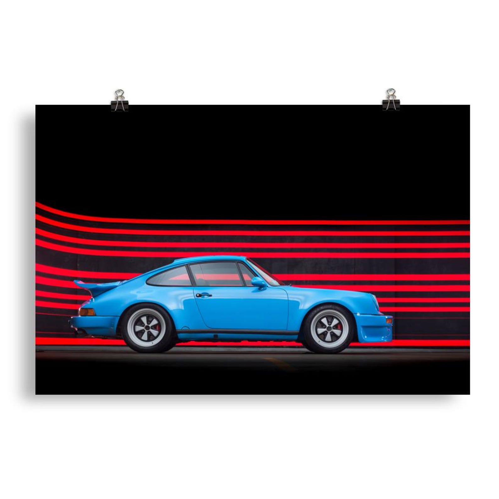 Blue Porsche Poster - Etsy