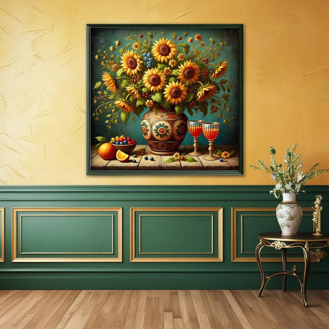 Sunflower Elegance Still Life_sp058_sp02 - Etsy