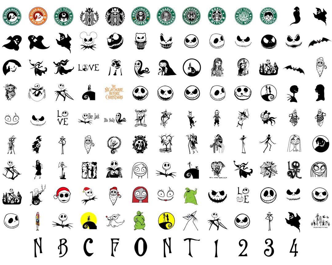 Nightmare Before Christmas Svg, Jack and Sally Svg, Mega Jack ...