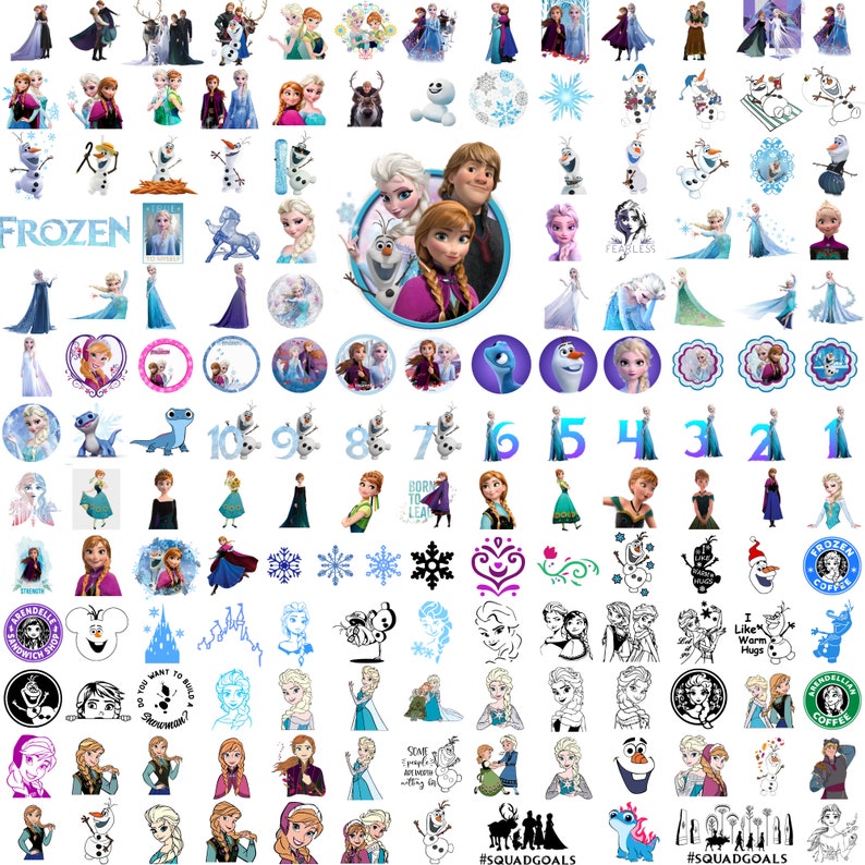 Frozen Svg Bundle, Frozen Svg Files for Cricut, Frozen Clipart ...