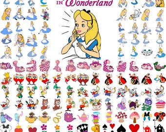 110 Files Alice in Wonderland SVG Bundle, Alice SVG, Princess Svg ...
