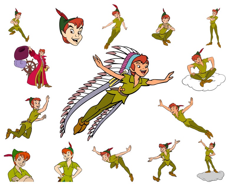 Peter Pan Svg, Tinkerbell Svg, Peter Pan, Peter Pan Silhouette, Peter ...