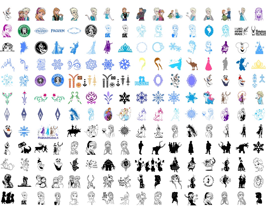 750 Files Frozen SVG Bundle, Elsa, Anna, Olaf SVG, Frozen Cricut ...
