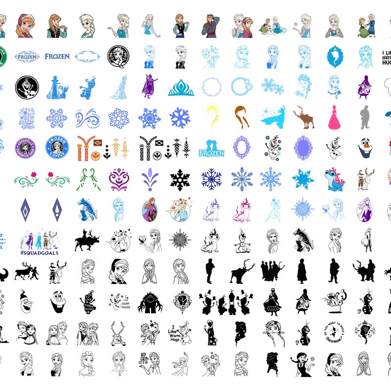 Vector Silhouette Elsa - Etsy UK