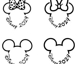 2024, Mickey Minnie Mouse, Mickey Svg, Mickey Mause Svg, Ears Bow ...