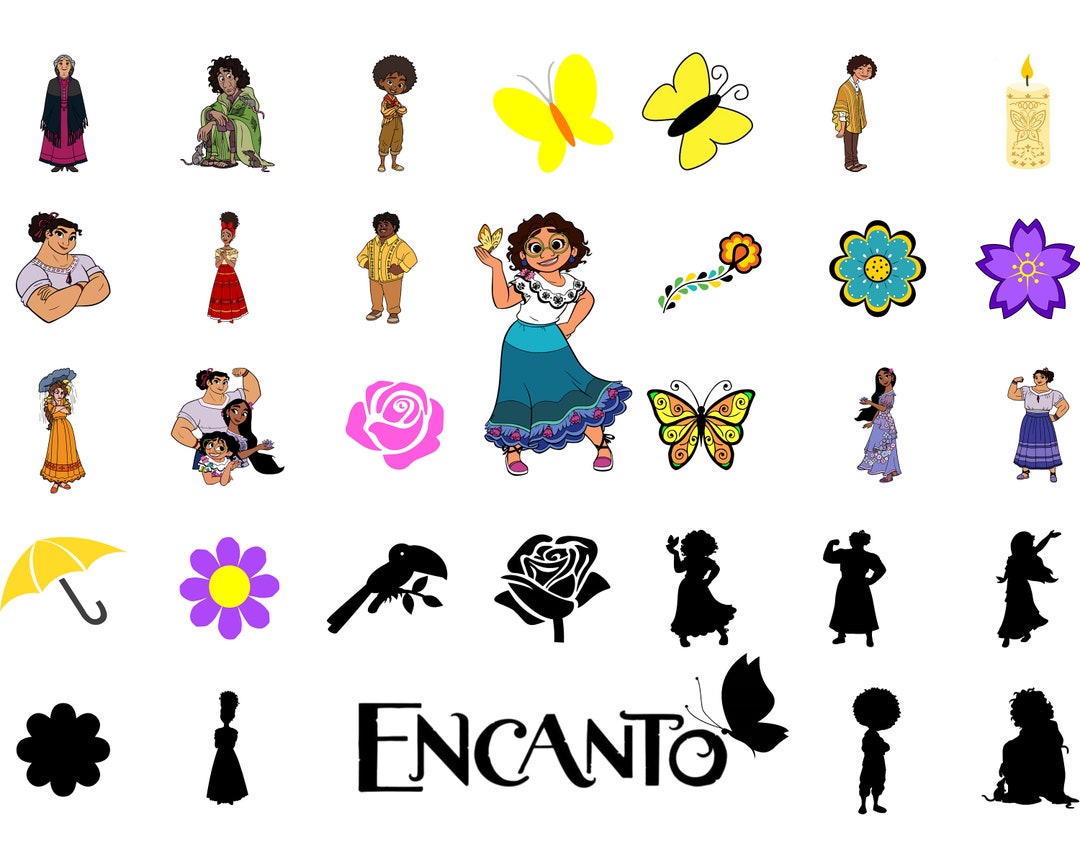 Encanto Clipart Svg Bundle, Transparent Backgrounds, Encanto Digital ...