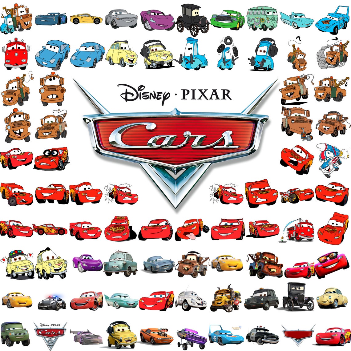 Cars SVG Bundle, Cars Svg, Lightning Mcqueen Svg, Cars PNG Clipart, for ...