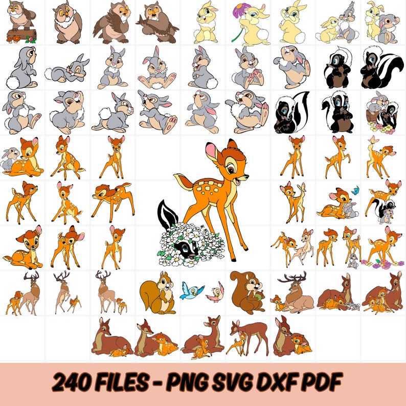 Bambi Svg, Bambi Png, Bambi Clipart, Deer Svg for Cricut, Digital Files ...