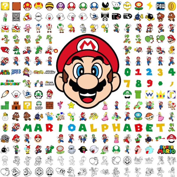 Mario Decals Printable - Etsy UK