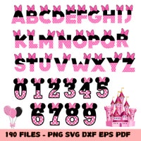 Minnie Mouse Numbers Clipart Png - Etsy