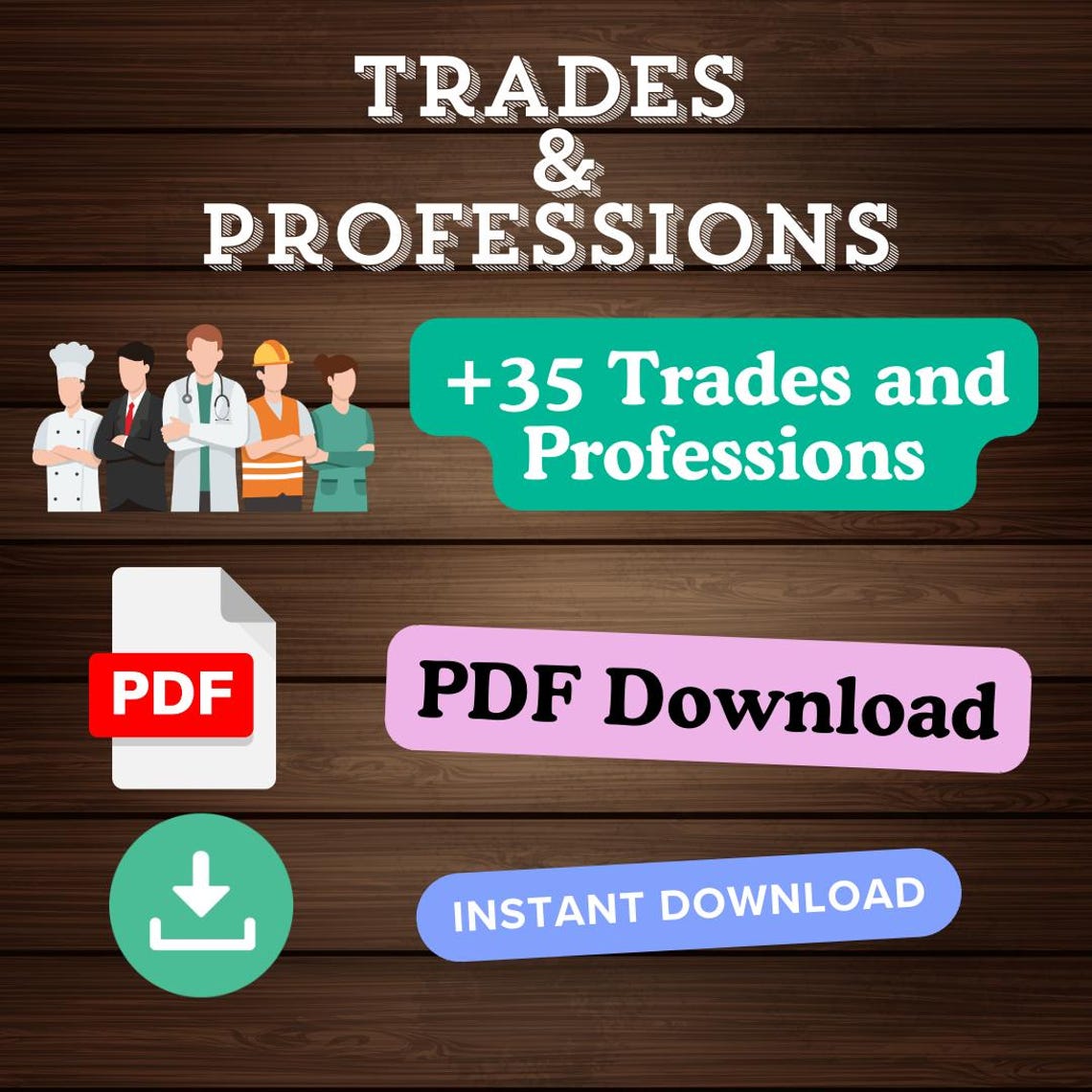 35 Trades and Professions Coloring Pages, Adult Coloring Book, Trades ...