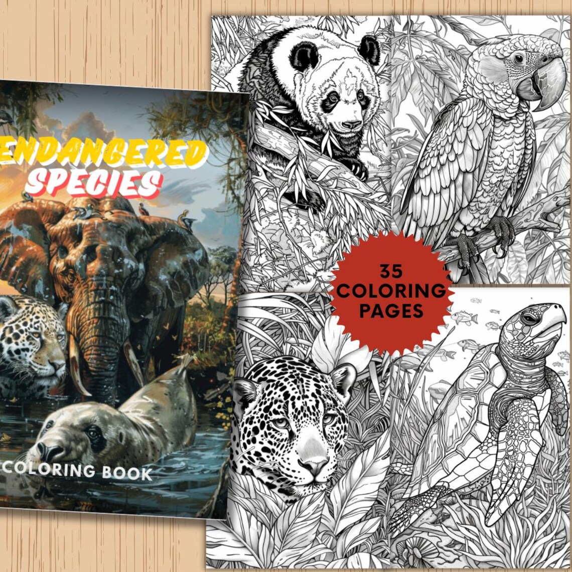 35 Endangered Species Coloring Pages, Endangered Animals Coloring Book ...