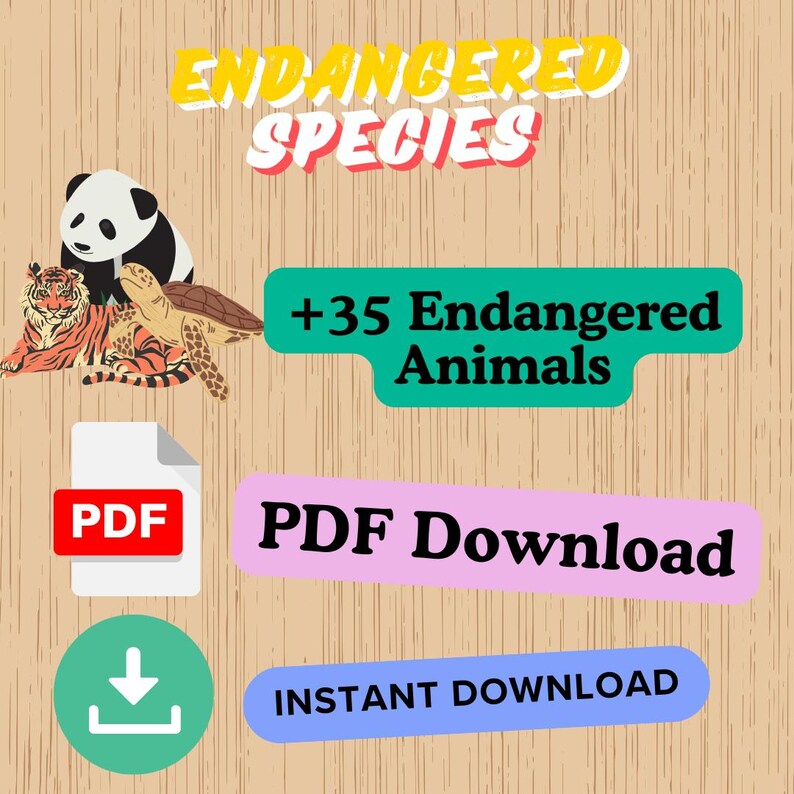 35 Endangered Species Coloring Pages, Endangered Animals Coloring Book ...