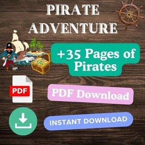 35 Pirate Coloring Pages, Pirate Coloring Book, Pirate Treasure ...