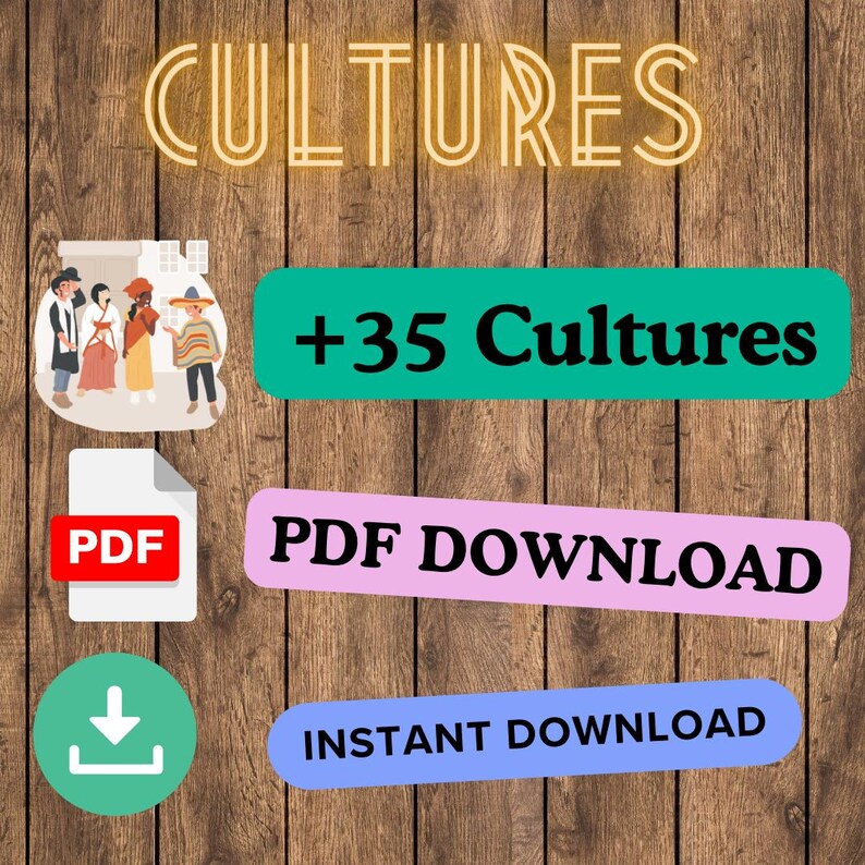 35 Cultures Coloring Pages, Cultural Coloring Book, Adult Coloring Book ...