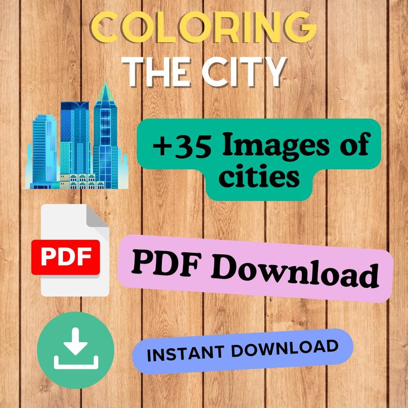 35 Famous Landmarks in Cities Coloring Pages, Urban Coloring Book ...