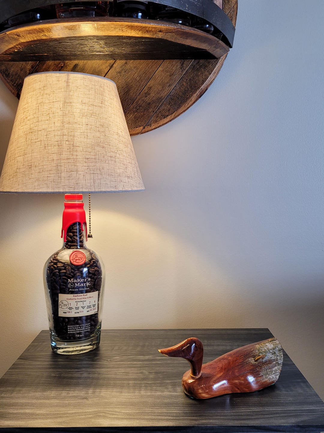 Makers Mark Ember End Bourbon Lamp - Etsy