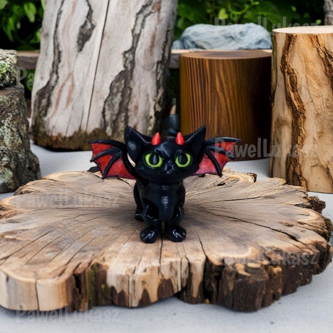 3D Demon Kittens Fidget Toy Articulated Cat Flexible Cute Toy Kitten ...