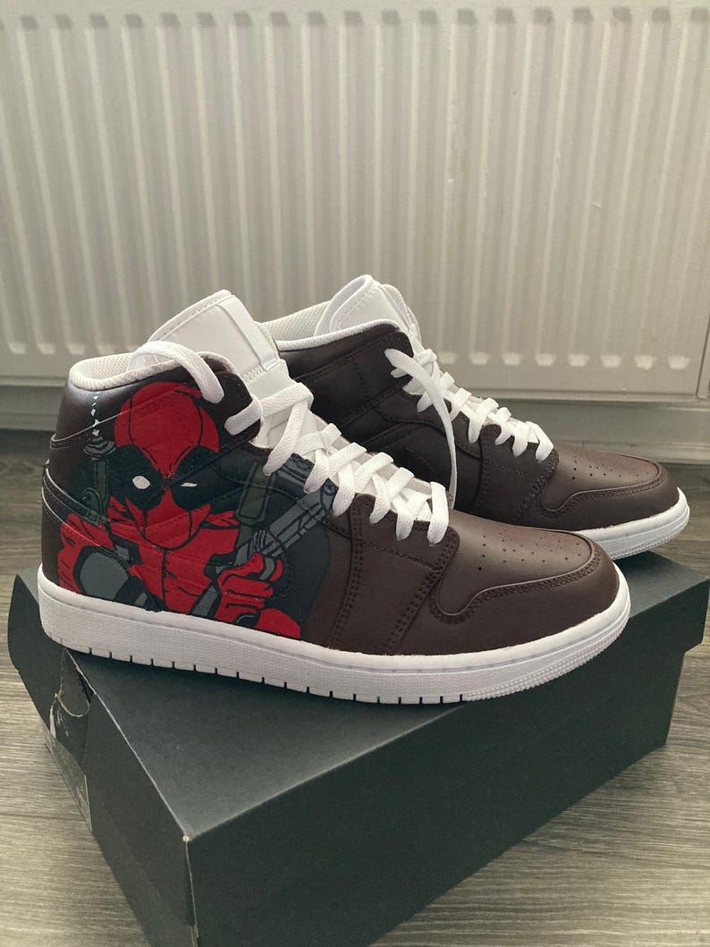 Deadpool & Wolverine Custom Hand-painted Official Nike Air Jordan 1 ...