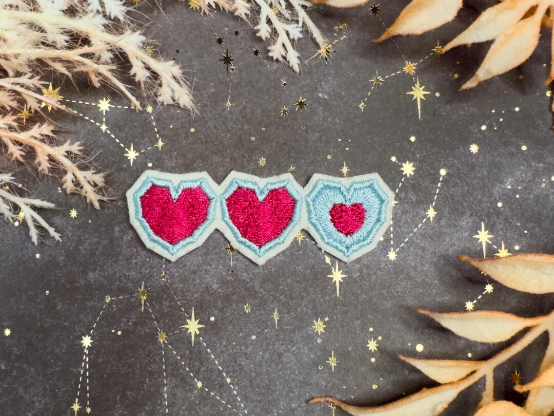 Heart Meter - the Legend of Zelda | Iron-on Embroidery - Etsy