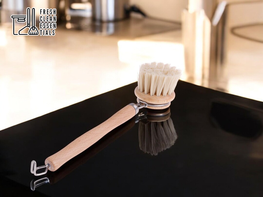 Wooden Long Pan Brush Cleaning Tools Accessory Bowl Washing Scrubber - Etsy