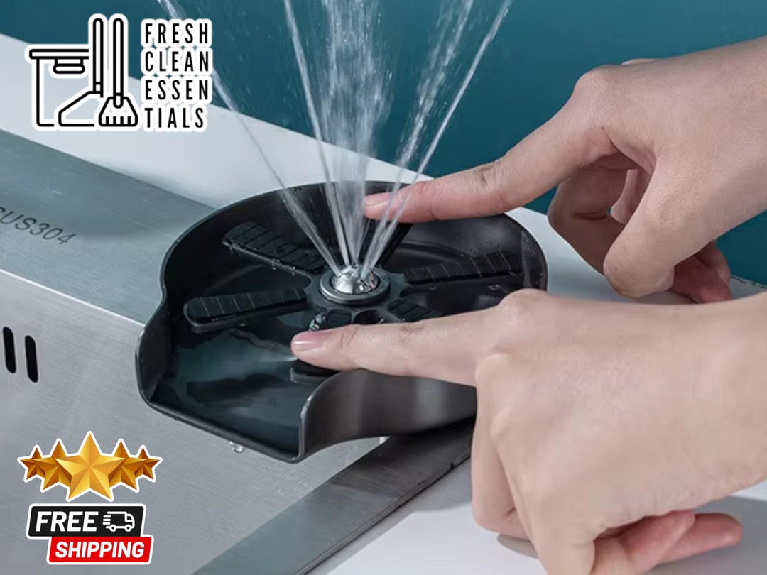 Brushed Copper Glass Rinser | Stainless Steel Cup Washer | Bottle ...