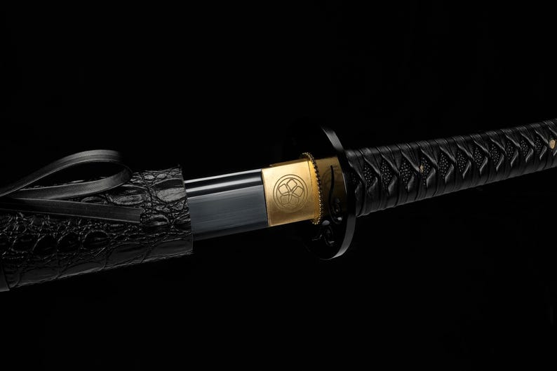 Solid Wood Leather Sheath Samurai Sword,alloy Accessory Katana,bake ...