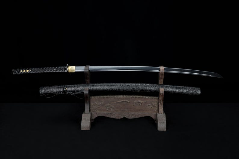 Solid Wood Leather Sheath Samurai Sword,alloy Accessory Katana,bake ...