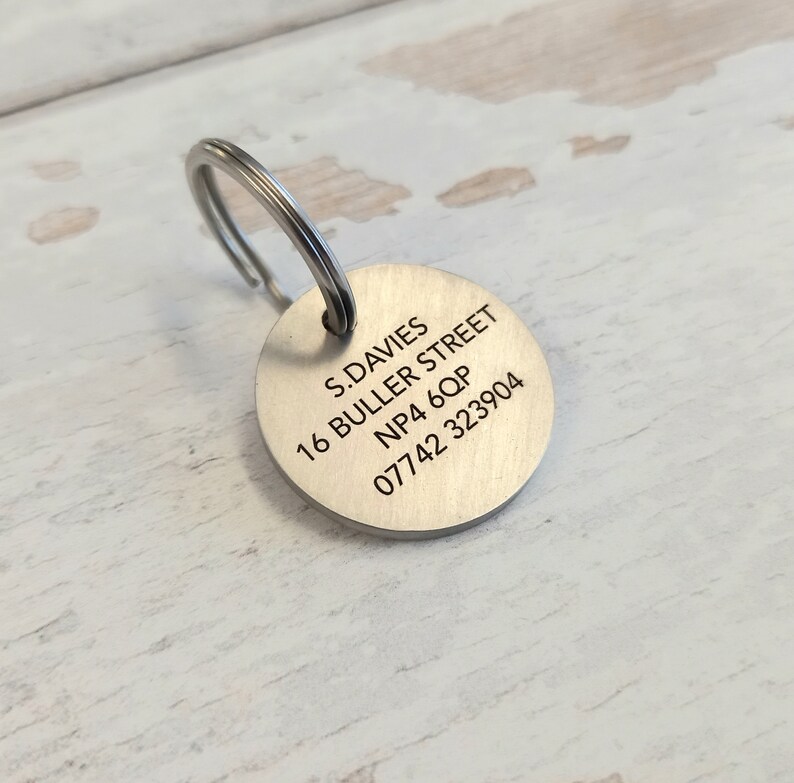 Durable Chunky Tropical Leaf Dog Tag, Brass or Stainless Steel Dog Tag ...