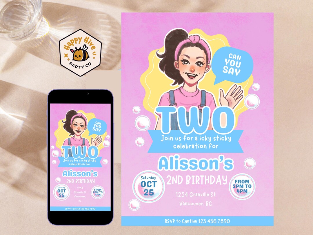 Editable Character Birthday Invitation Template - Whimsical Printable ...