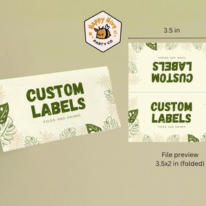 Wild One Safari Theme Food Labels Printable Jungle Party Decor - Etsy