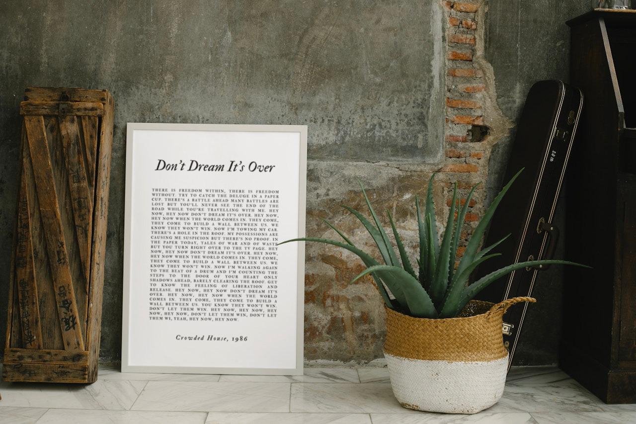 Personalized Song Lyric Art Print, Vintage Music Poster (digital ...