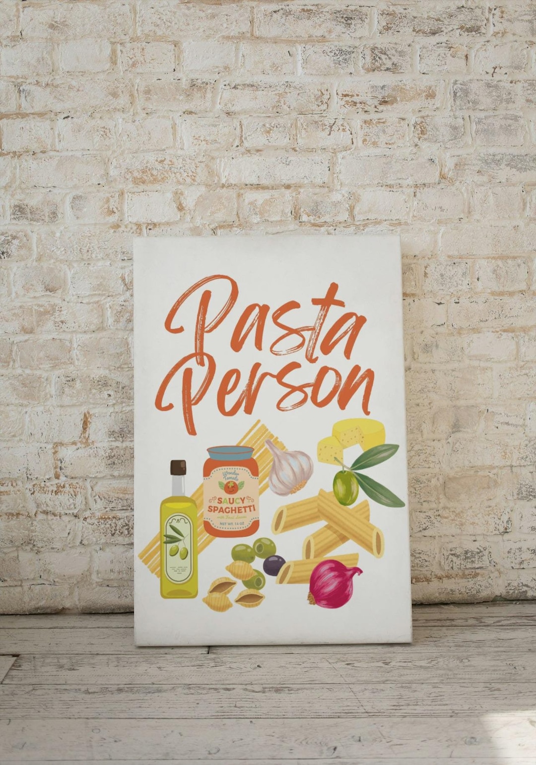 Pasta Person Art Print, Kitchen Wall Decor (digital Download) - Etsy