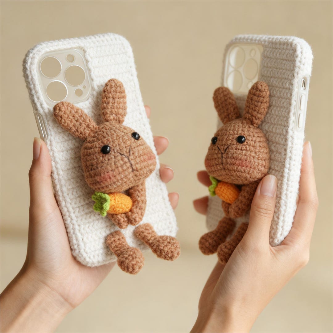 Custom Handmade Crochet Phone Case – Personalized Mobile Cover, Boho ...