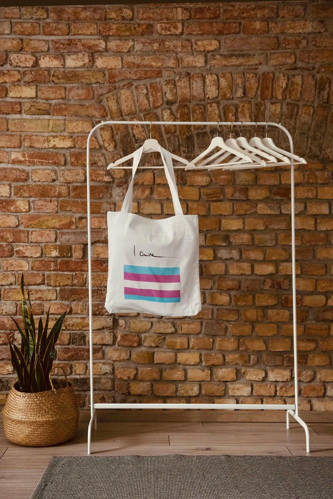 Tote Bag LGBTQ Printed Transgender Flag Handmade Etichal Product Unique ...