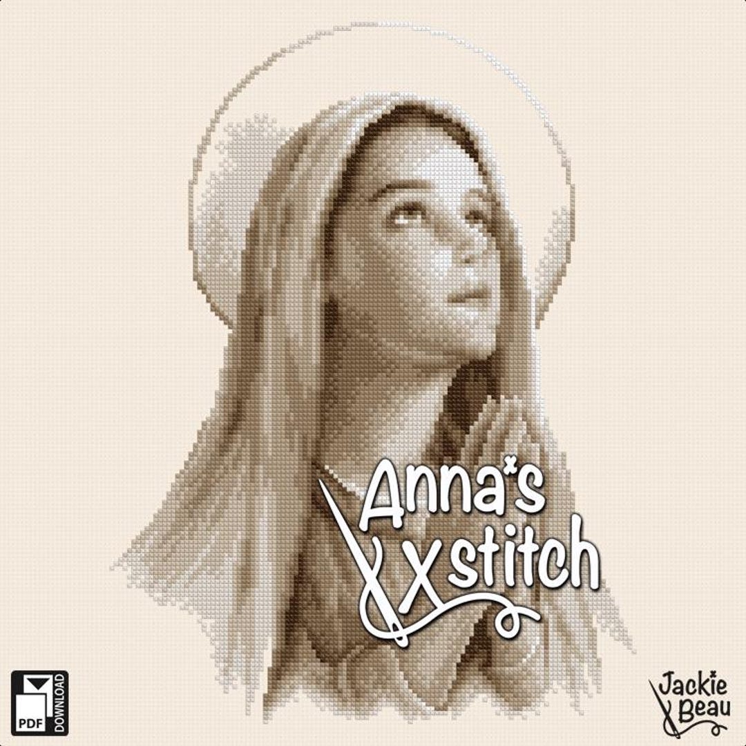 Virgin Mary - Religious Cross Stitch Design With Religious Theme ...