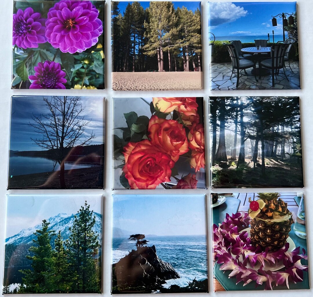 Personalized Photo Magnets 9 Custom Photo Magnets 2.5x2.5 Great for ...